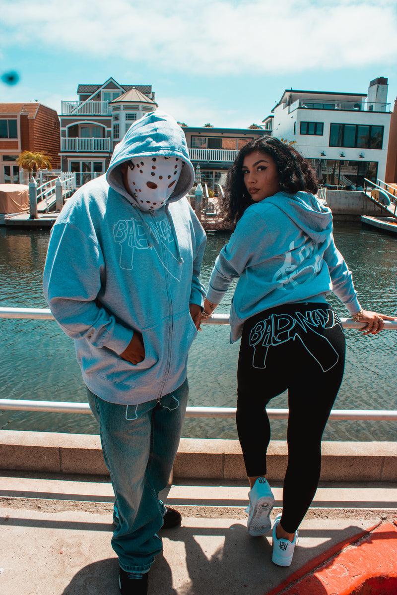 Grey draco zip up hoodie – Badways96